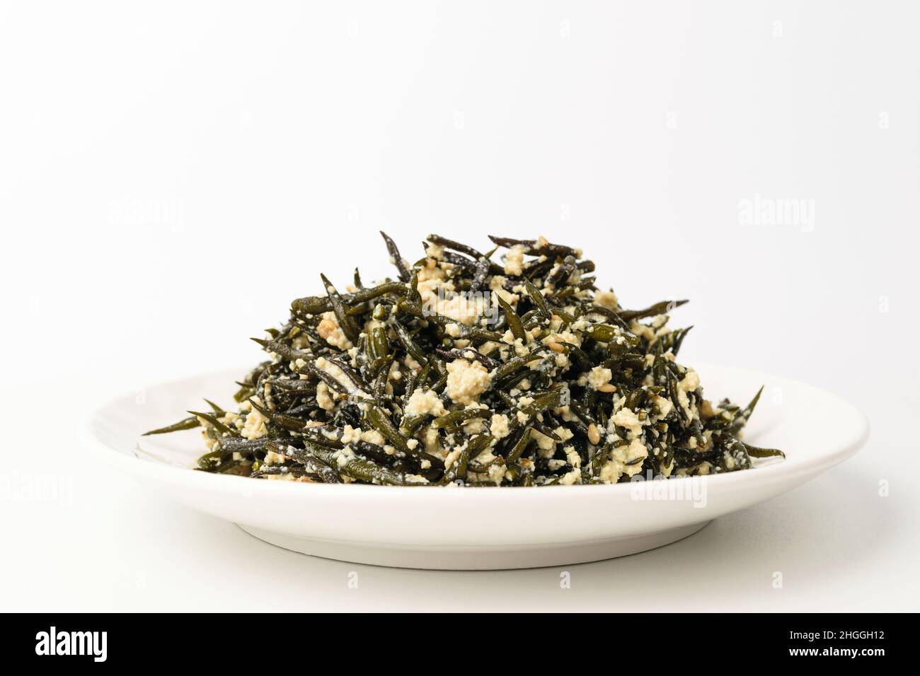 Sea weed fusiforme herb on white background Stock Photo - Alamy