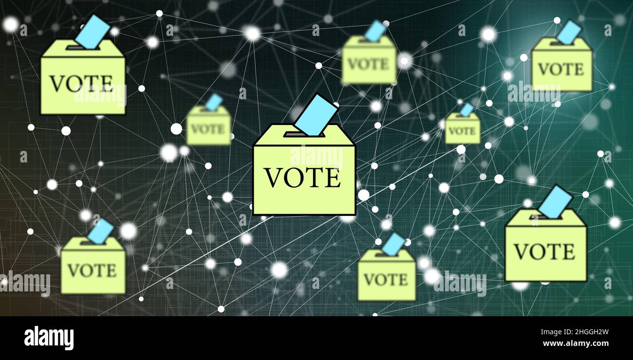 Illustration of an online voting concept Stock Photo - Alamy