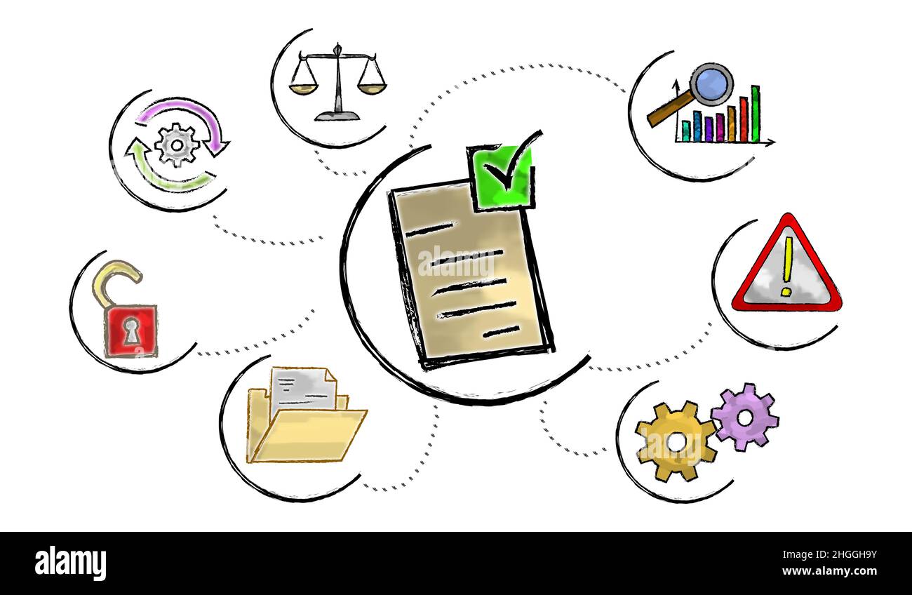 Illustration of a validation concept Stock Photo - Alamy