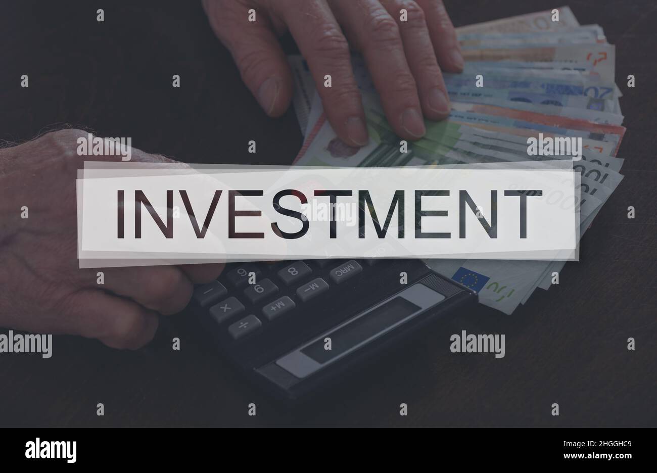 Investment concept illustrated by a picture on background Stock Photo ...