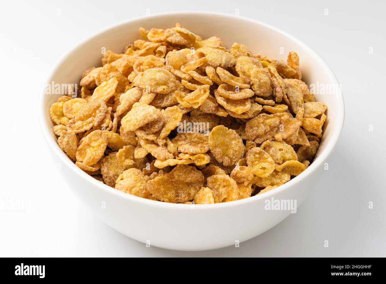 Corn cereal on white background Stock Photo - Alamy
