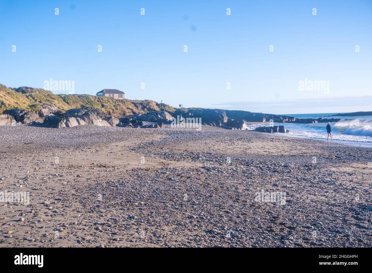 Old Lifeguard Hut at the Beach Stock Photo - Alamy