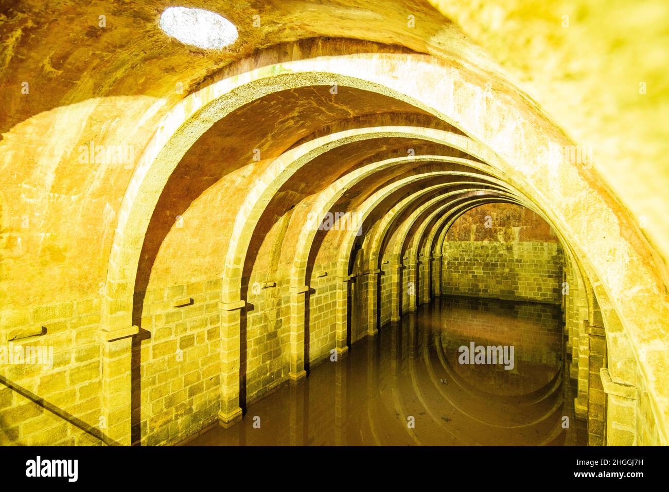 the ancient water cistern at the Fort and Castelo of Marvao the old ...