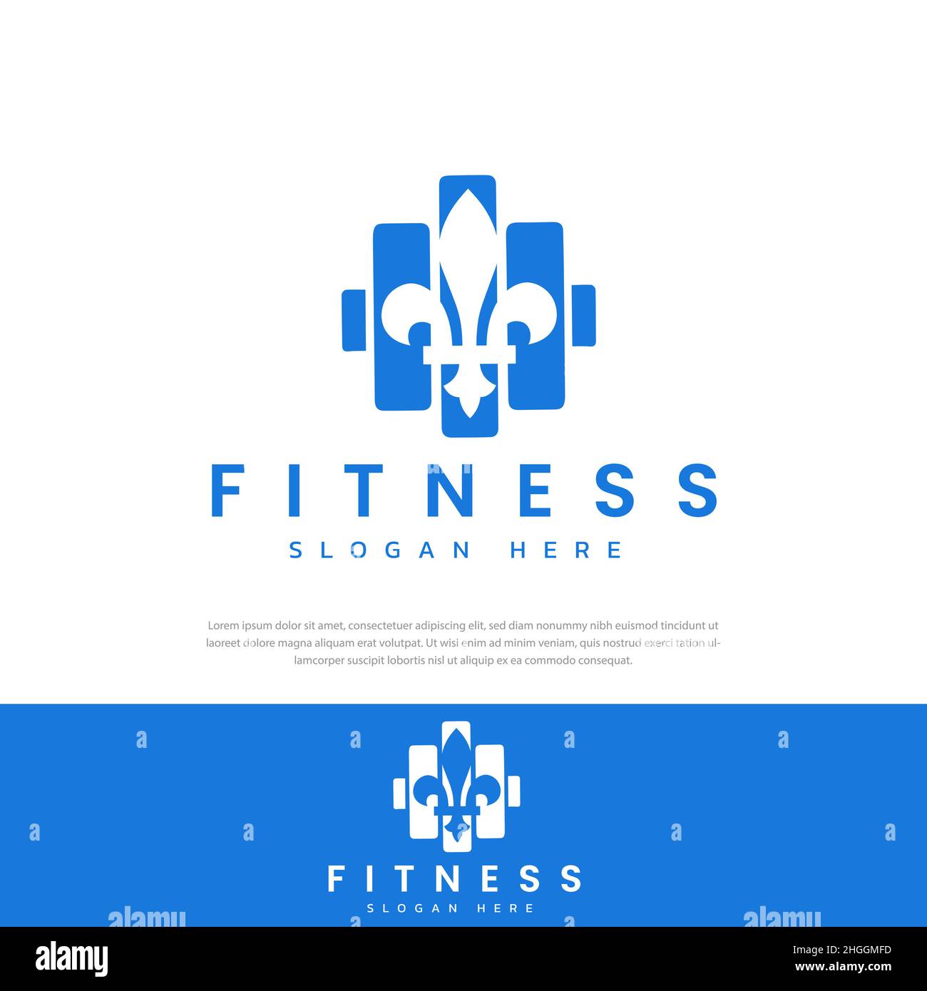 Gym vector logo design template hi-res stock photography and images - Alamy