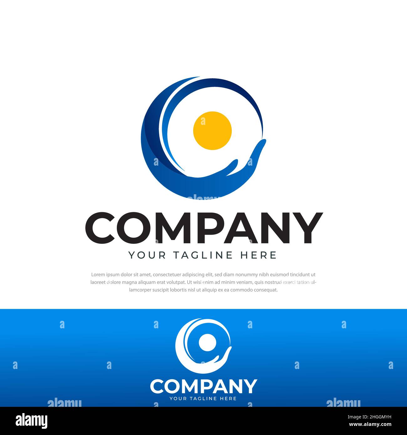 Hand logo hi-res stock photography and images - Alamy