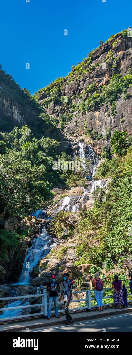 ELLA, SRI LANKA - 27 DECEMBER 21: Long Flow of Ravana Waterfall at the ...