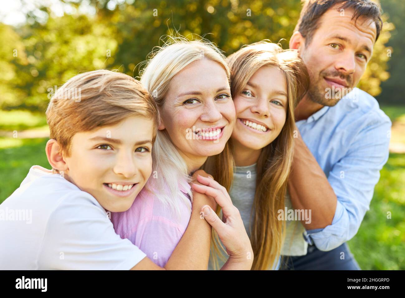 Family with two small children hi-res stock photography and images - Alamy