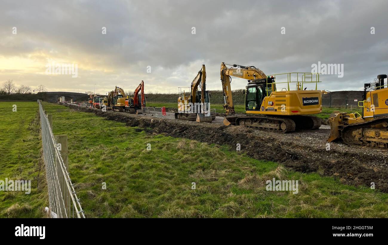 East West Railway Construction. Network rail. Launton, Oxfordshire 30 ...