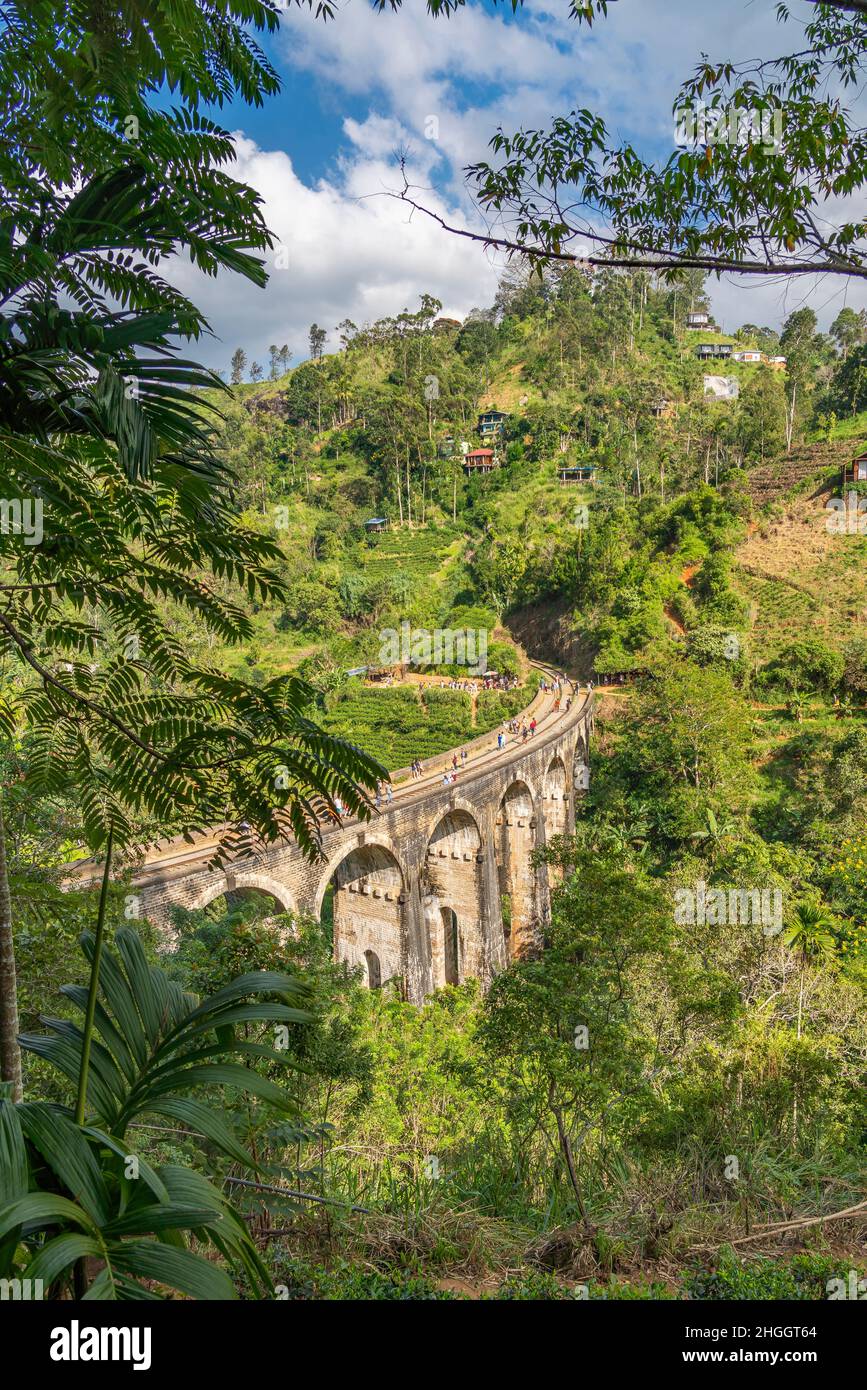 ELLA, SRI LANKA - DECEMBER 27.2021: Ella nine arch bridge, one of Sri ...