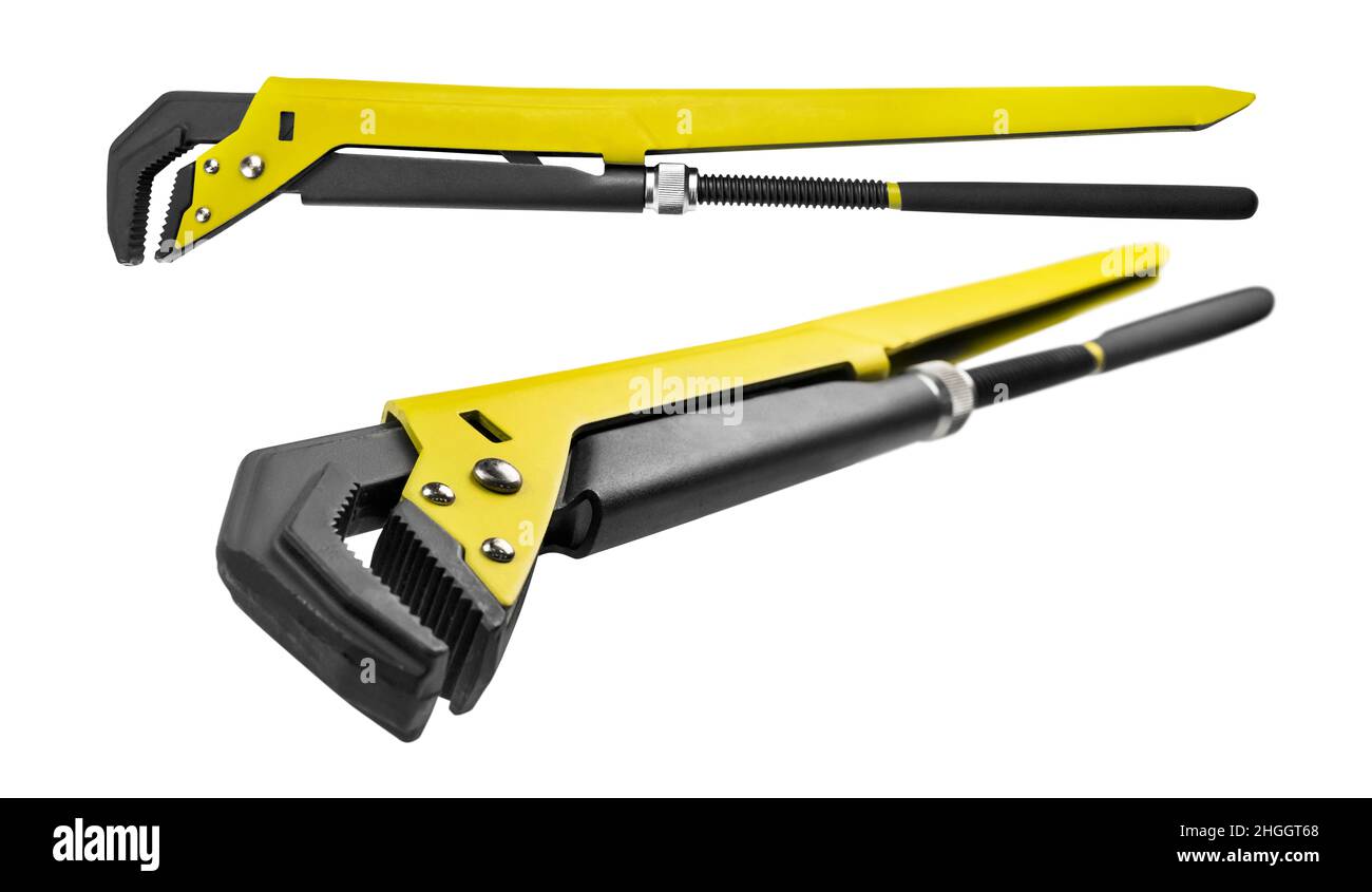 Adjustable wrench in different angles on a white background Stock Photo ...