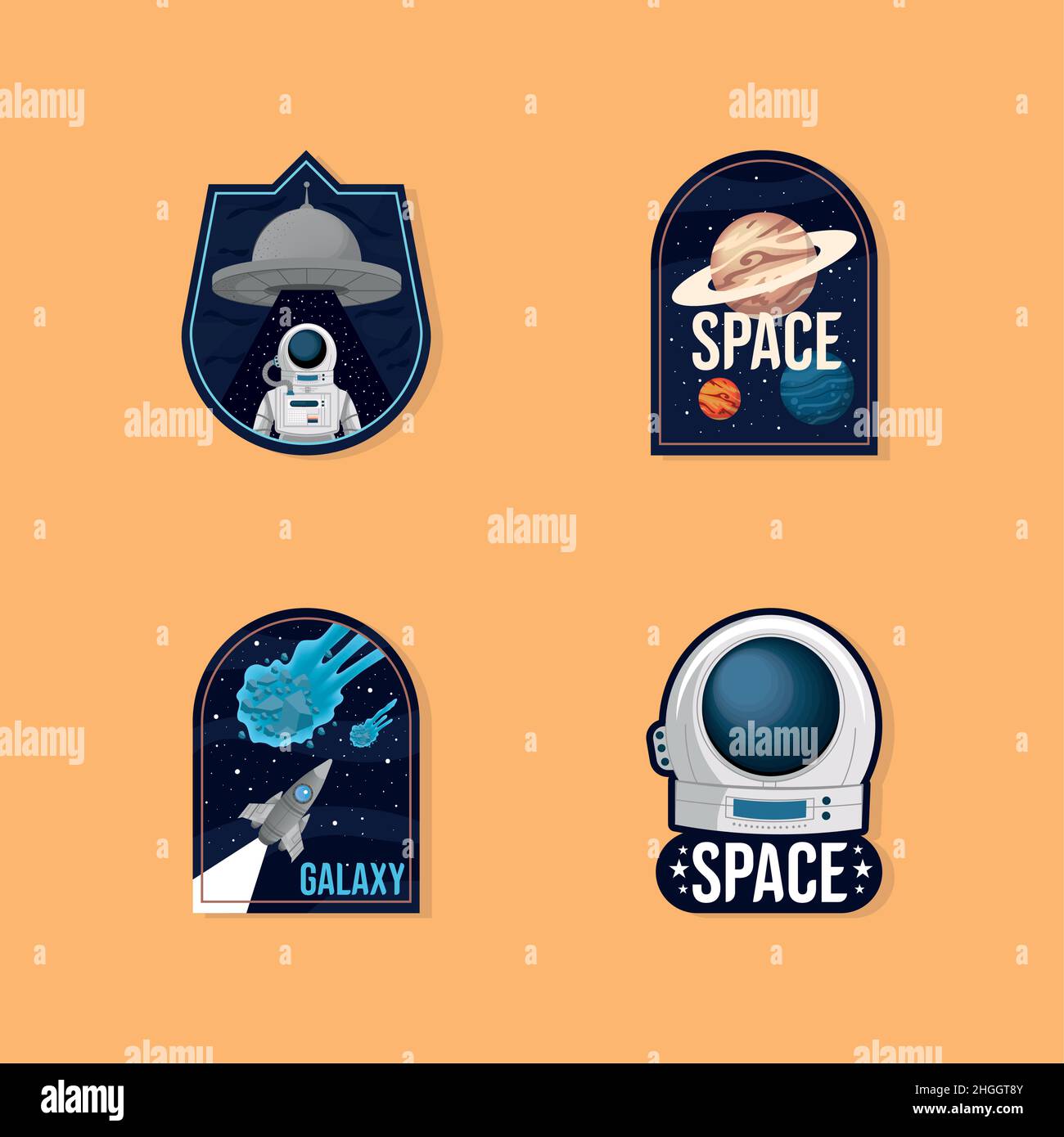 Cosmos space astronaut badges hi-res stock photography and images - Alamy