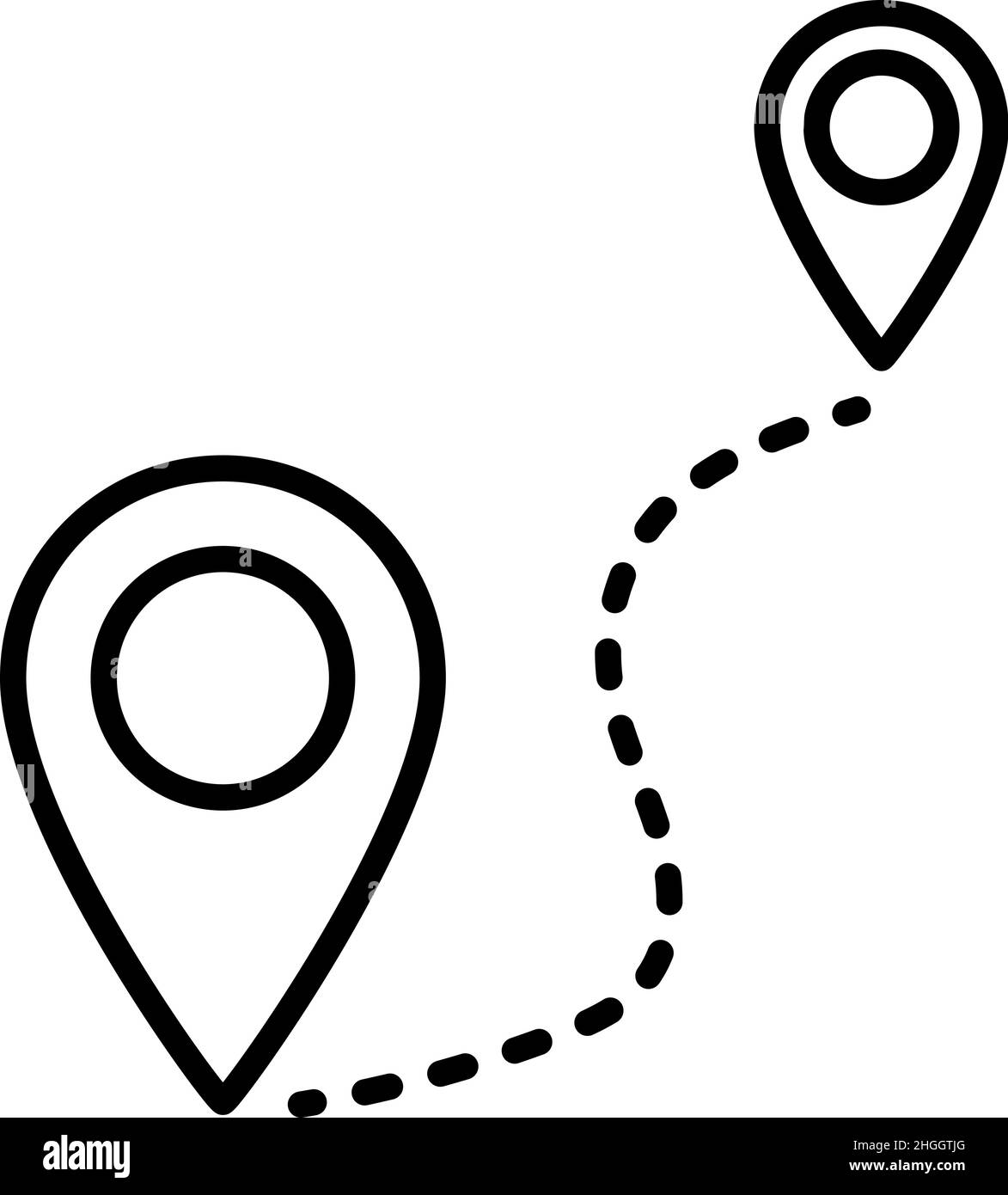 Travel Route Location Outline Icon Vector Stock Vector Image & Art - Alamy