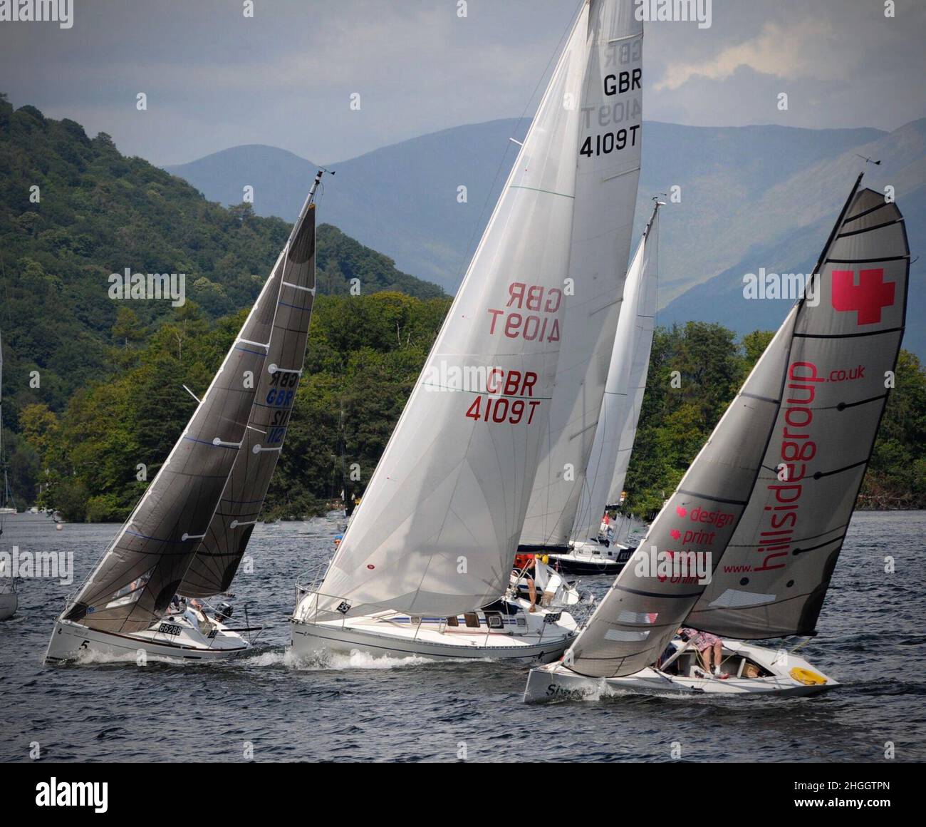 Sailing on Windermere Stock Photo - Alamy