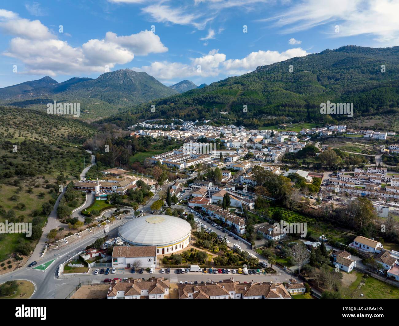 Aerial view town el bosque hi-res stock photography and images - Alamy