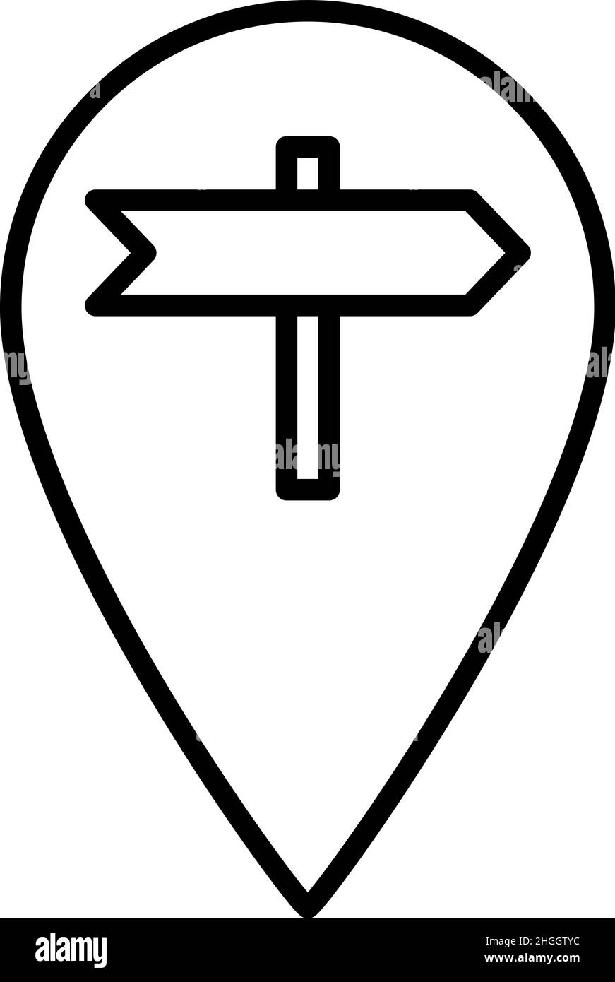 Location arrow Stock Vector Images - Alamy