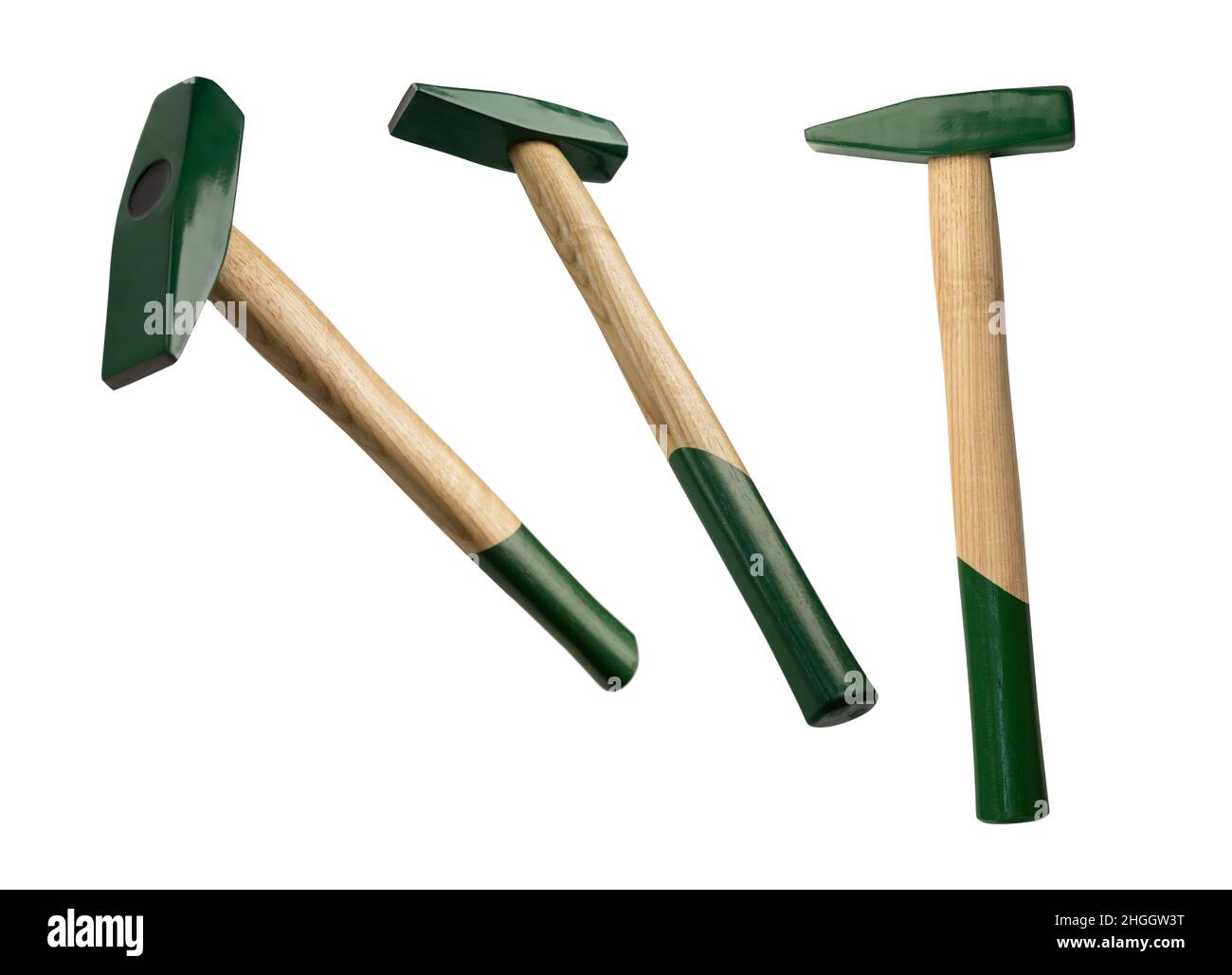 Hammer in different angles on a white background Stock Photo - Alamy