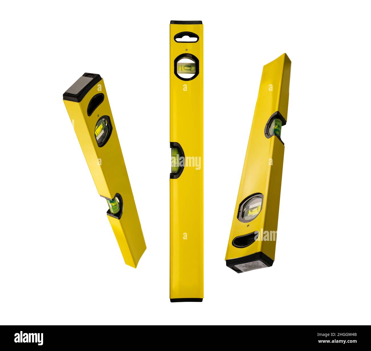 Water level meter in different angles on a white background Stock Photo ...