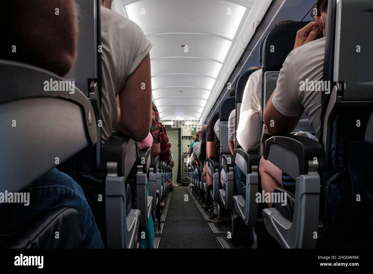 Airbus a320 plane inside cabin hi-res stock photography and images - Alamy