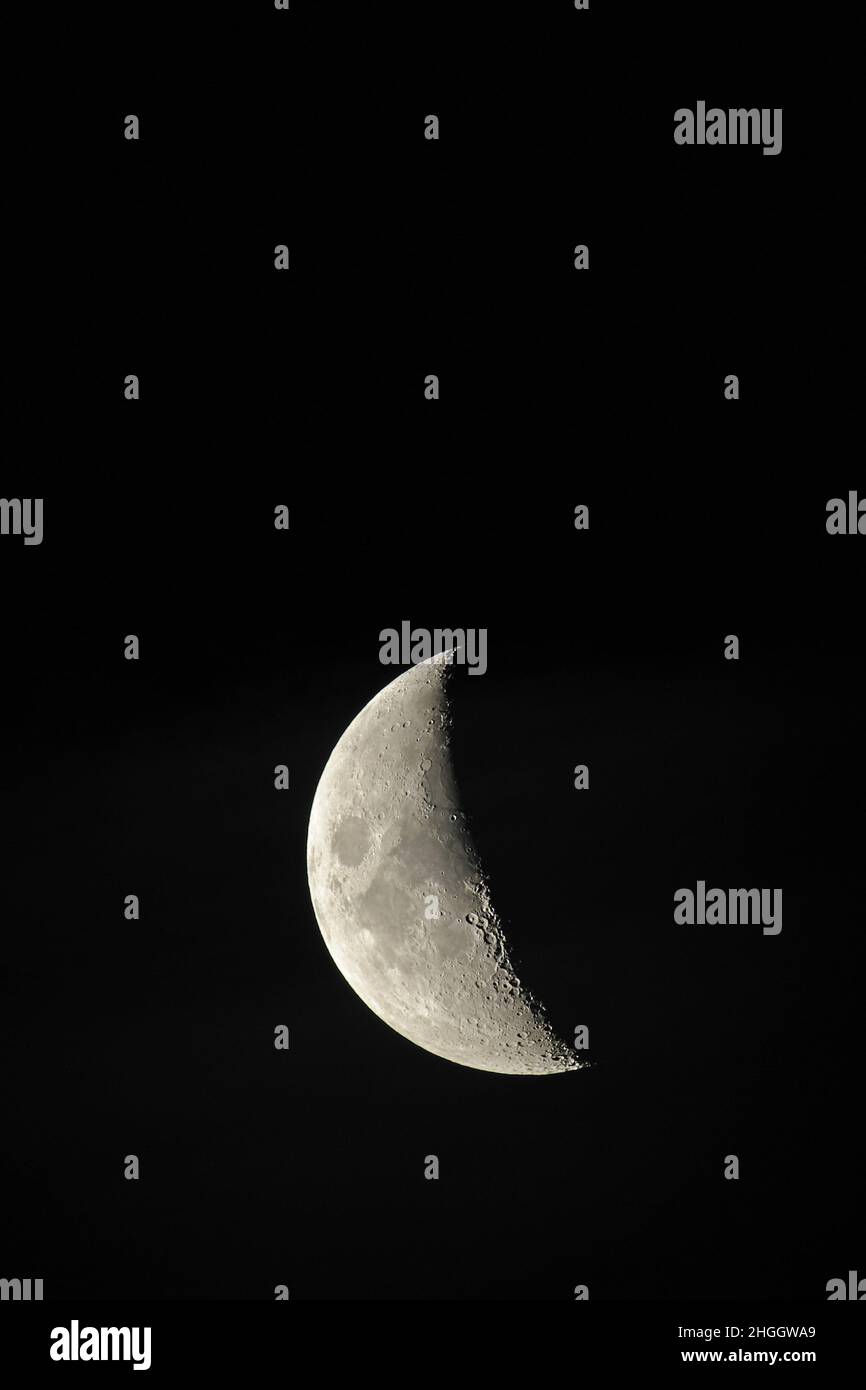 Waning crescent moon hi-res stock photography and images - Alamy
