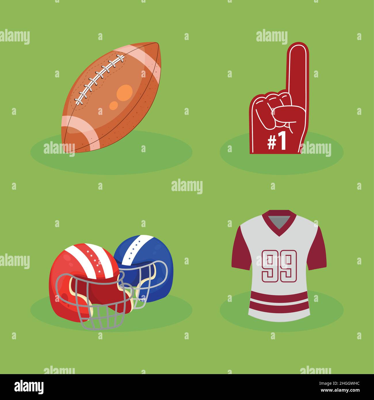 set american football Stock Vector Image & Art - Alamy