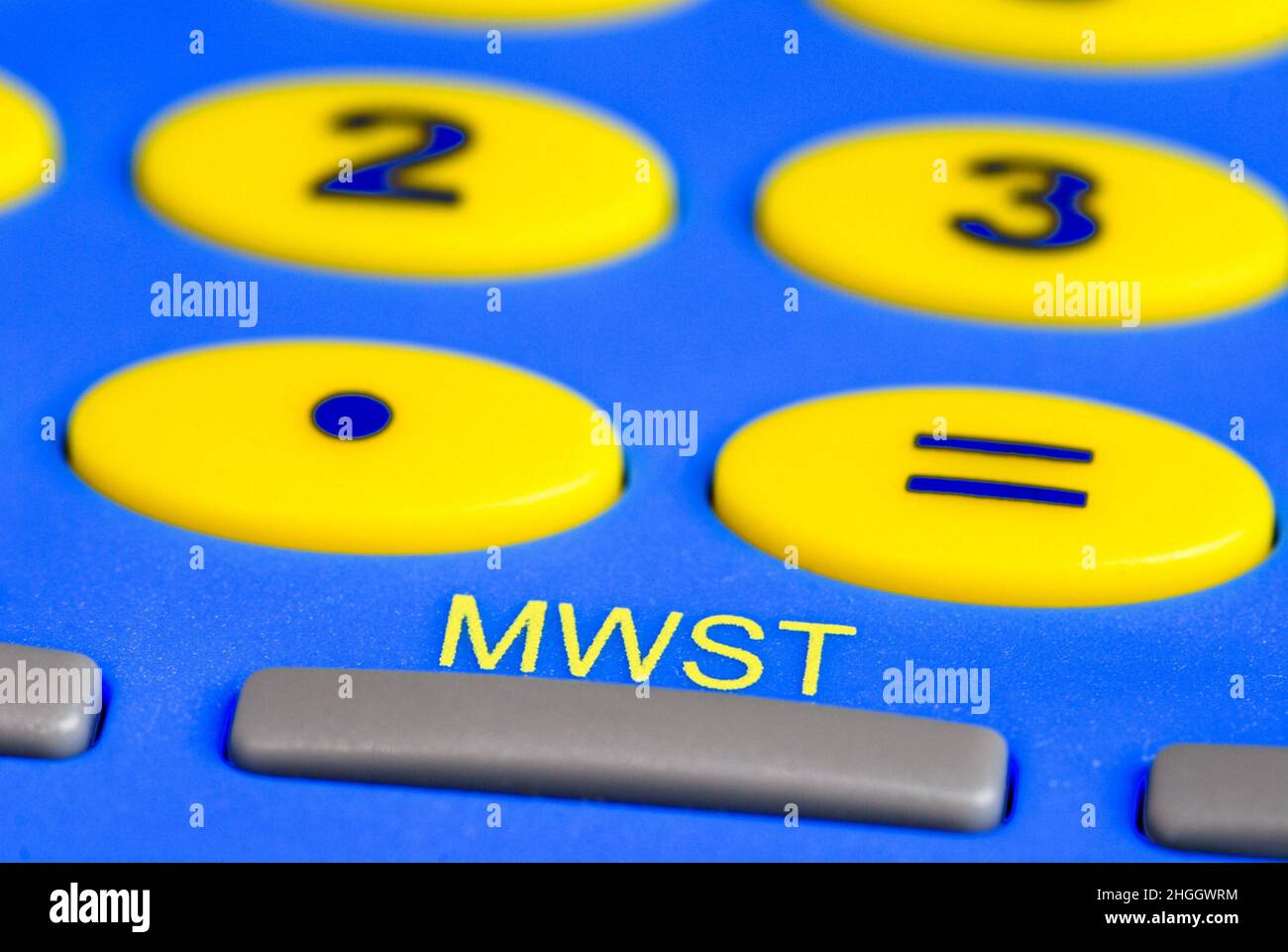 Calculator with VAT key Stock Photo - Alamy