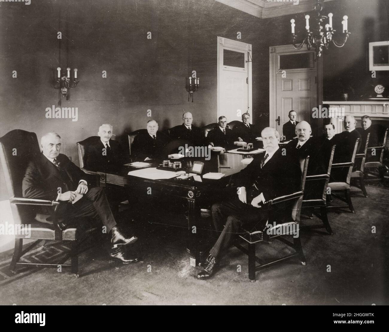 Vintage early 20th century press print: President Warren Harding and ...