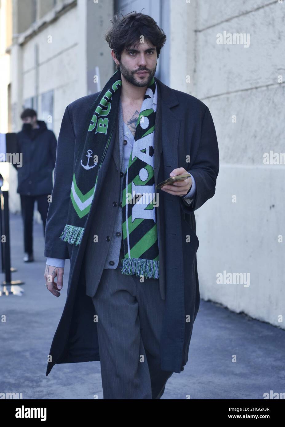 Fashion blogger street style outfit before Jordan Luca fashion show ...