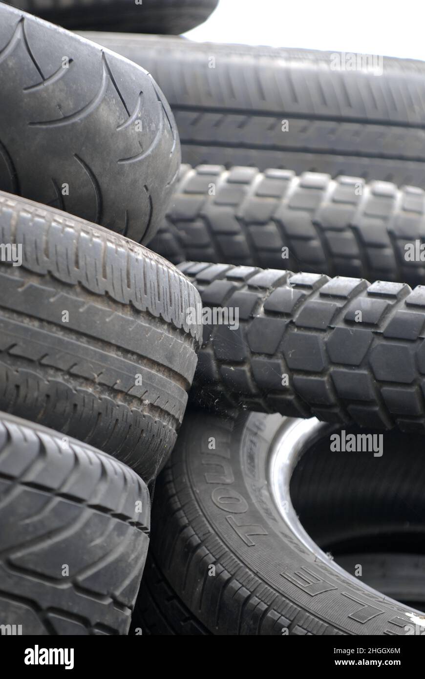 Old tyre piles hi-res stock photography and images - Alamy