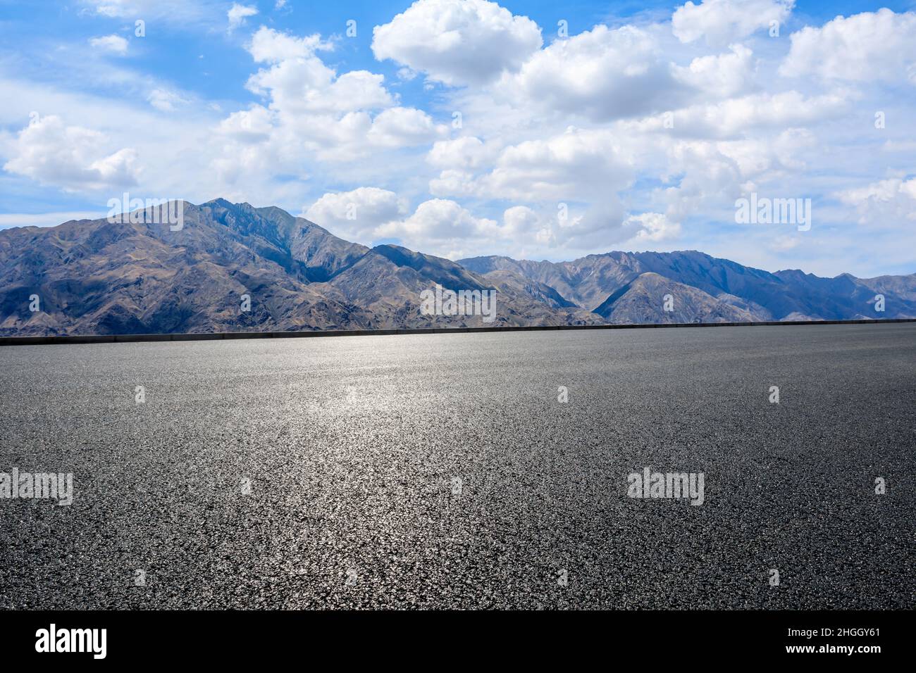 Road ground and mountain natural scenery under blue sky.Outdoor road ...