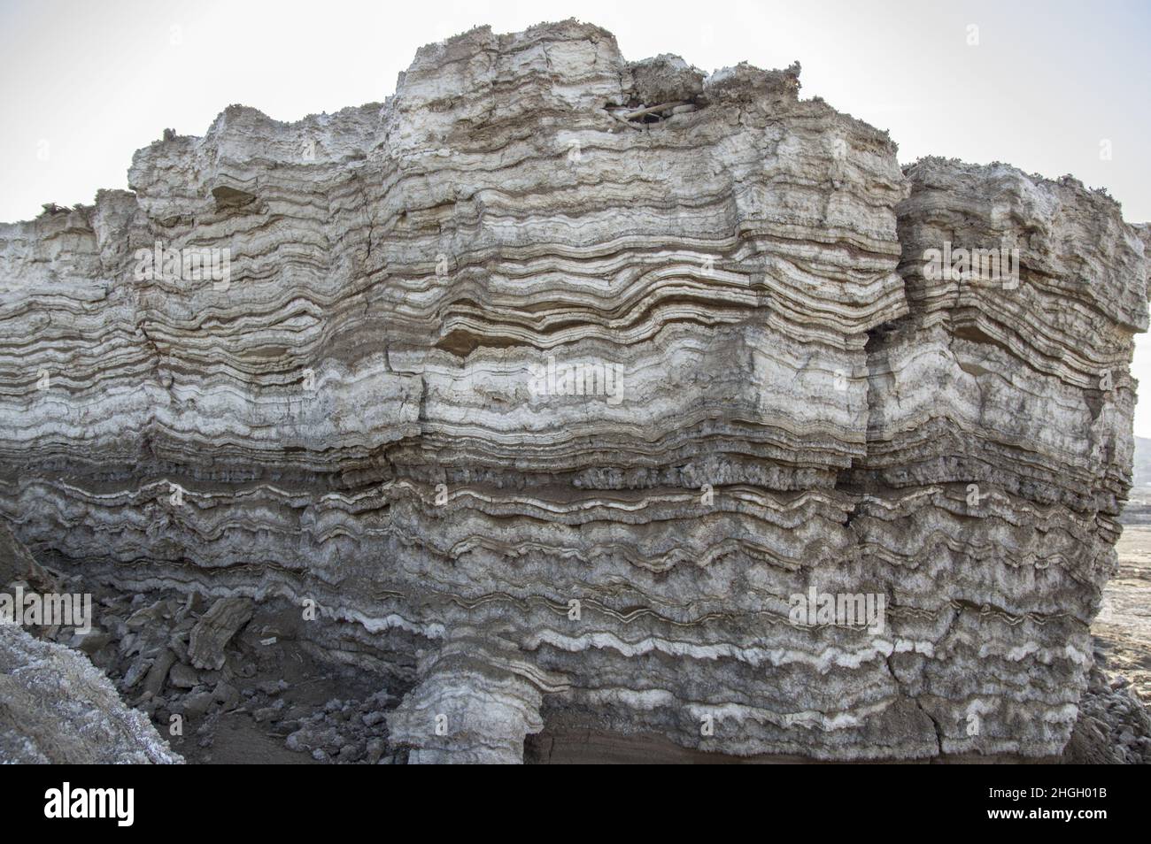 Salt formations at the Dead Sea in Jordan, Middle East. Salt crystals ...