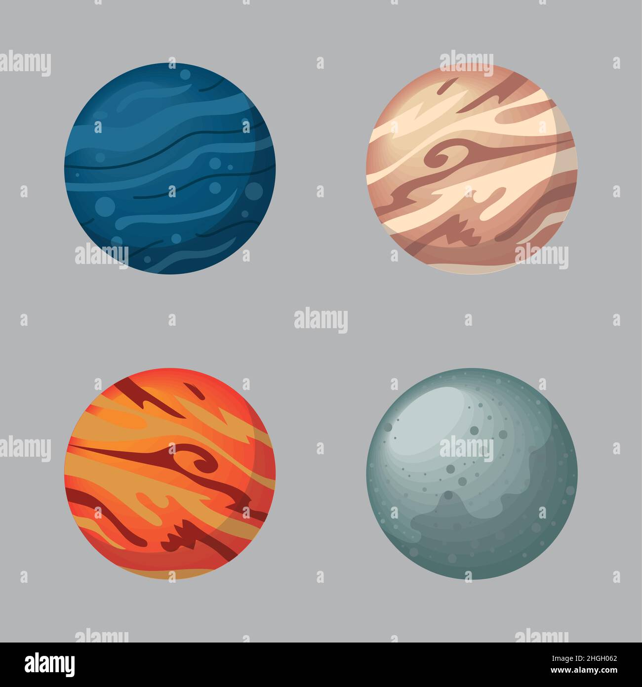 space planets and moon Stock Vector Image & Art - Alamy