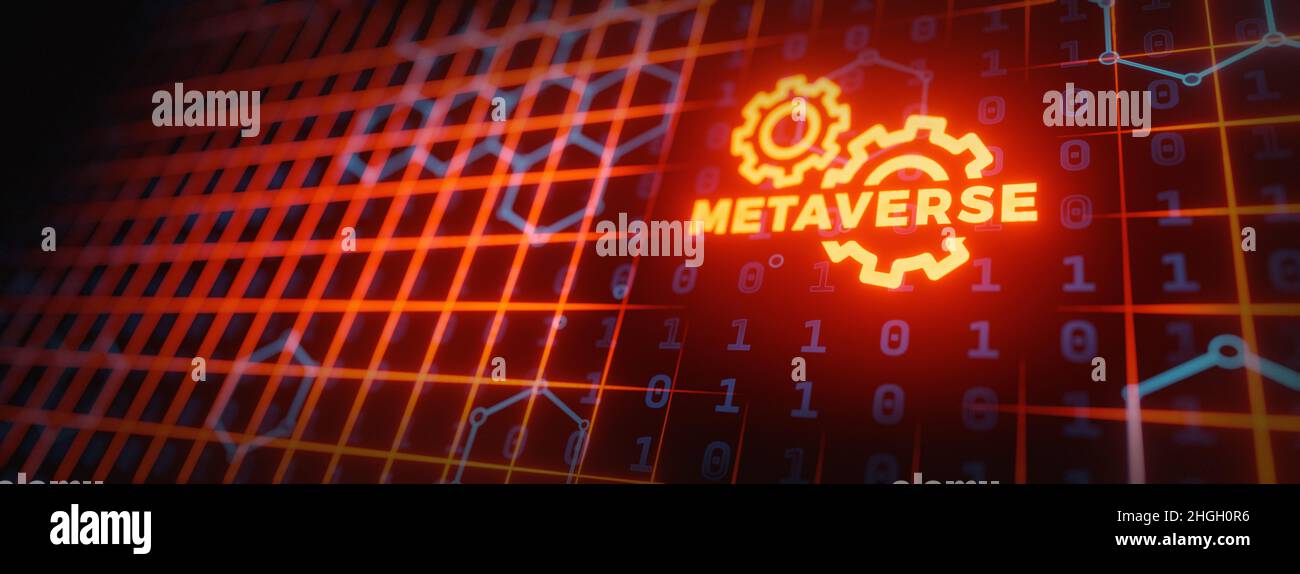 Metaverse grid technology futuristic cyberspace Stock Photo - Alamy