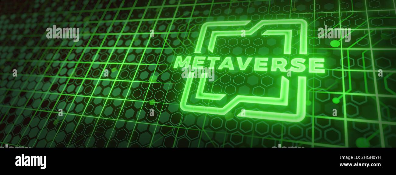 Metaverse digital world smart futuristic interface technology ...