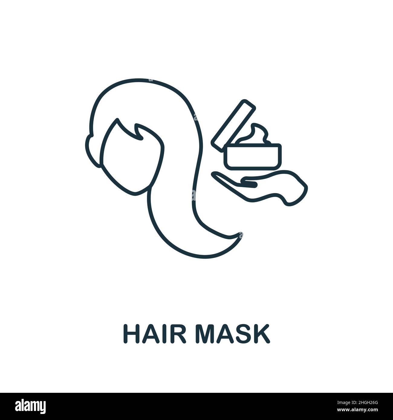 Hair Mask icon. Line element from hairdresser collection. Linear Hair ...