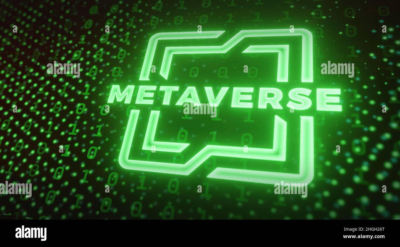 smart futuristic circuit binary code in the metaverse Stock Photo - Alamy