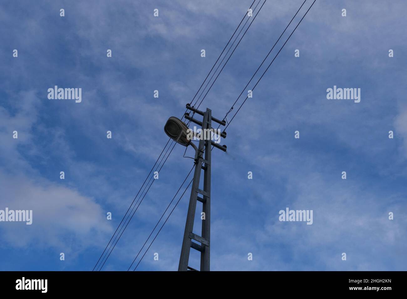 Electric pole and wires Stock Photo - Alamy