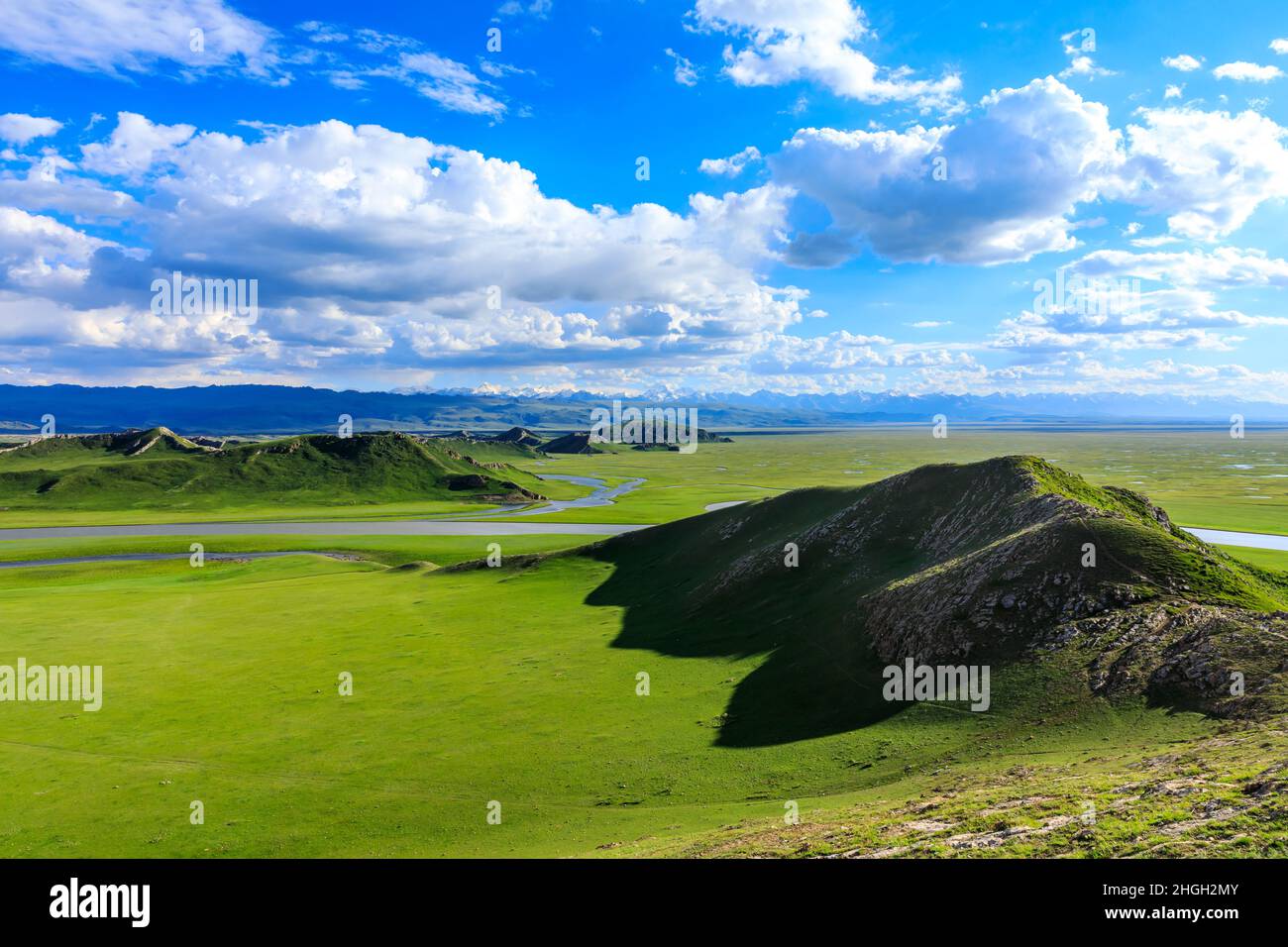 Bayinbuluke grassland natural scenery in Xinjiang,China Stock Photo - Alamy