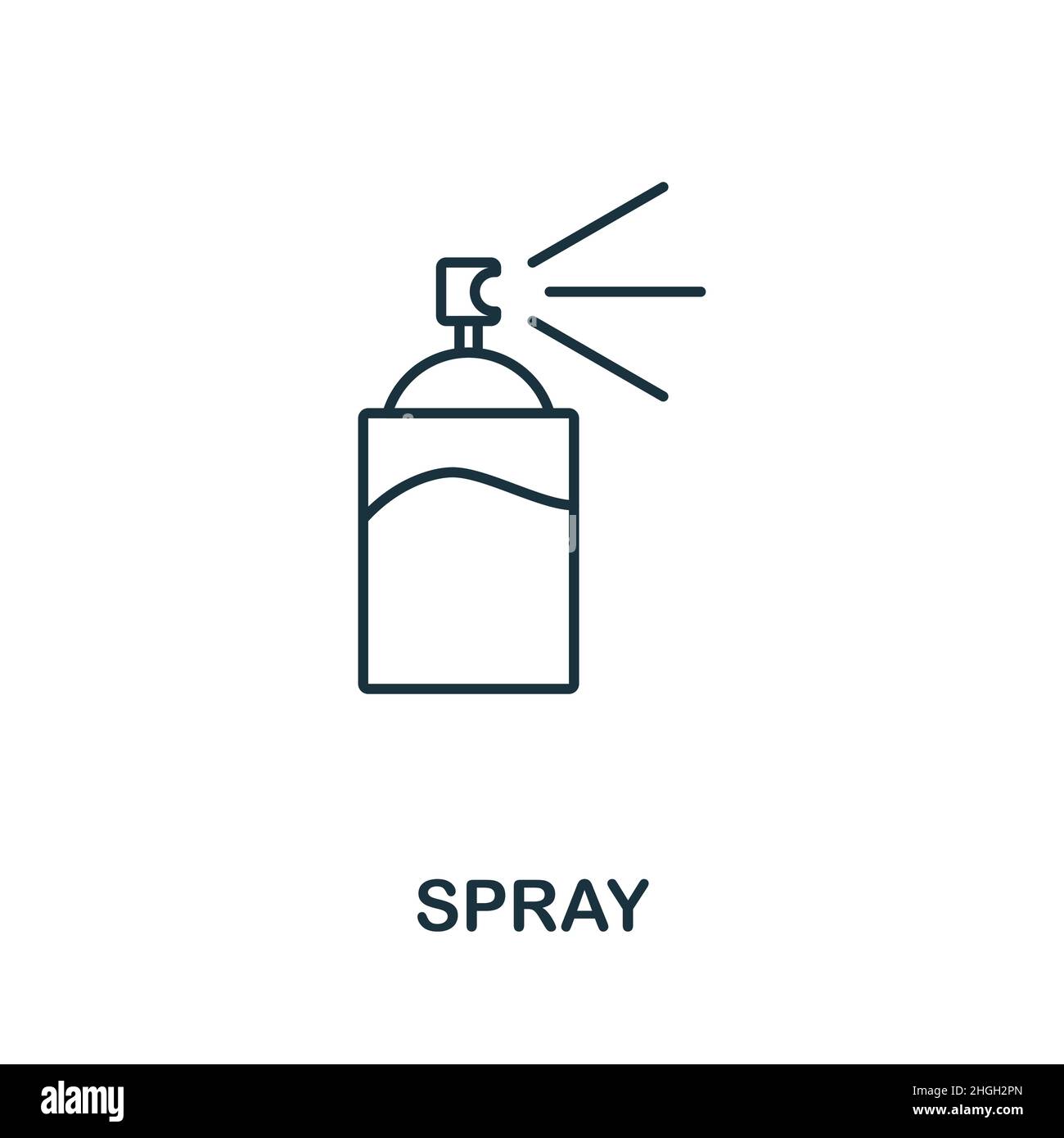 Spray icon. Line element from hairdresser collection. Linear Spray icon ...