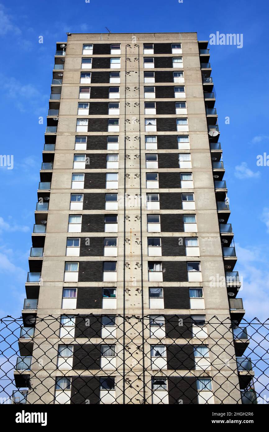 Public council home high rise skyscraper tower block apartments in a ...
