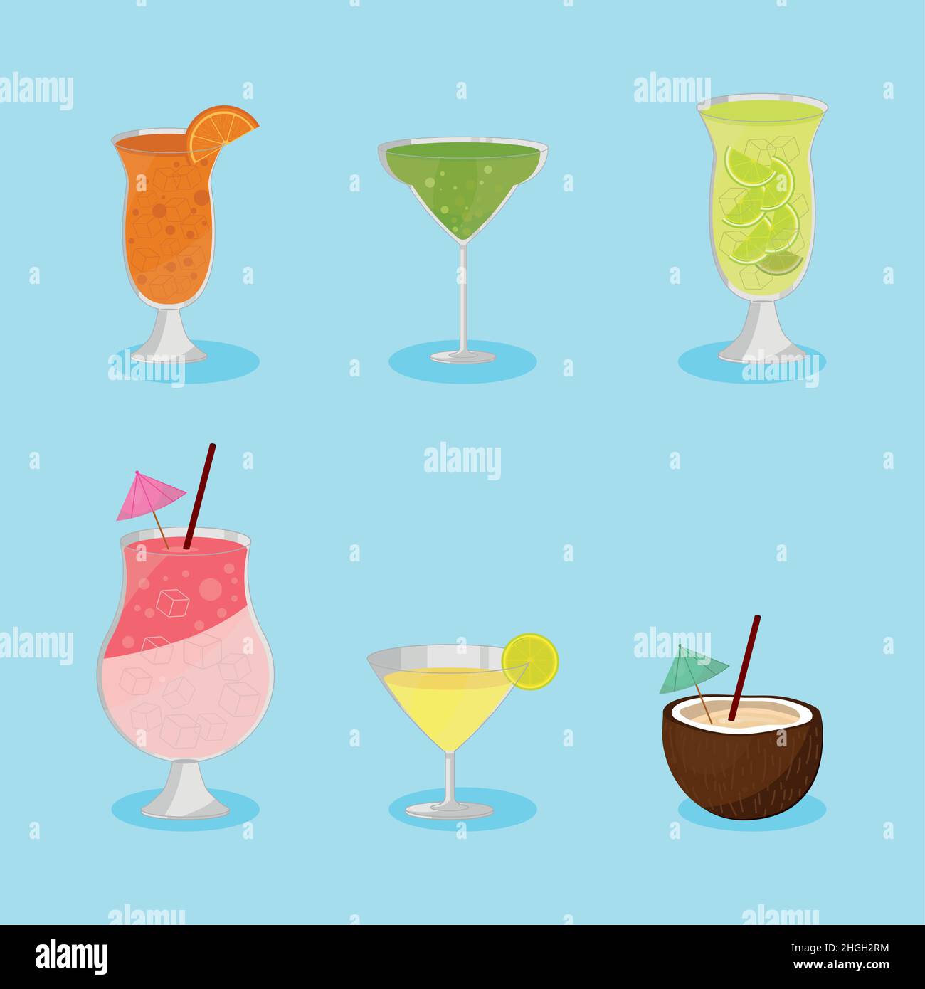 set of cocktails Stock Vector Image & Art - Alamy
