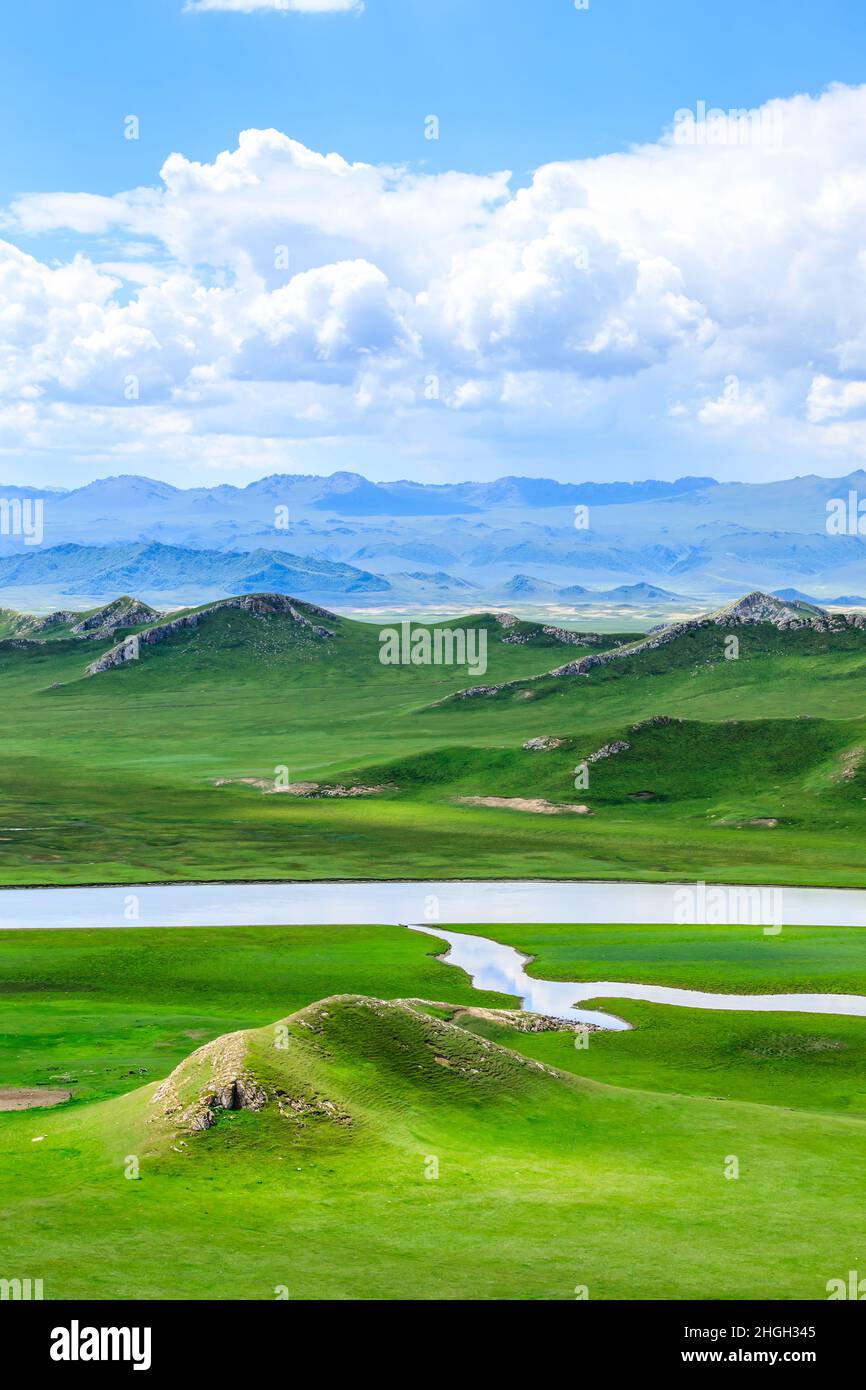 Bayinbuluke grassland natural scenery in Xinjiang,China Stock Photo - Alamy