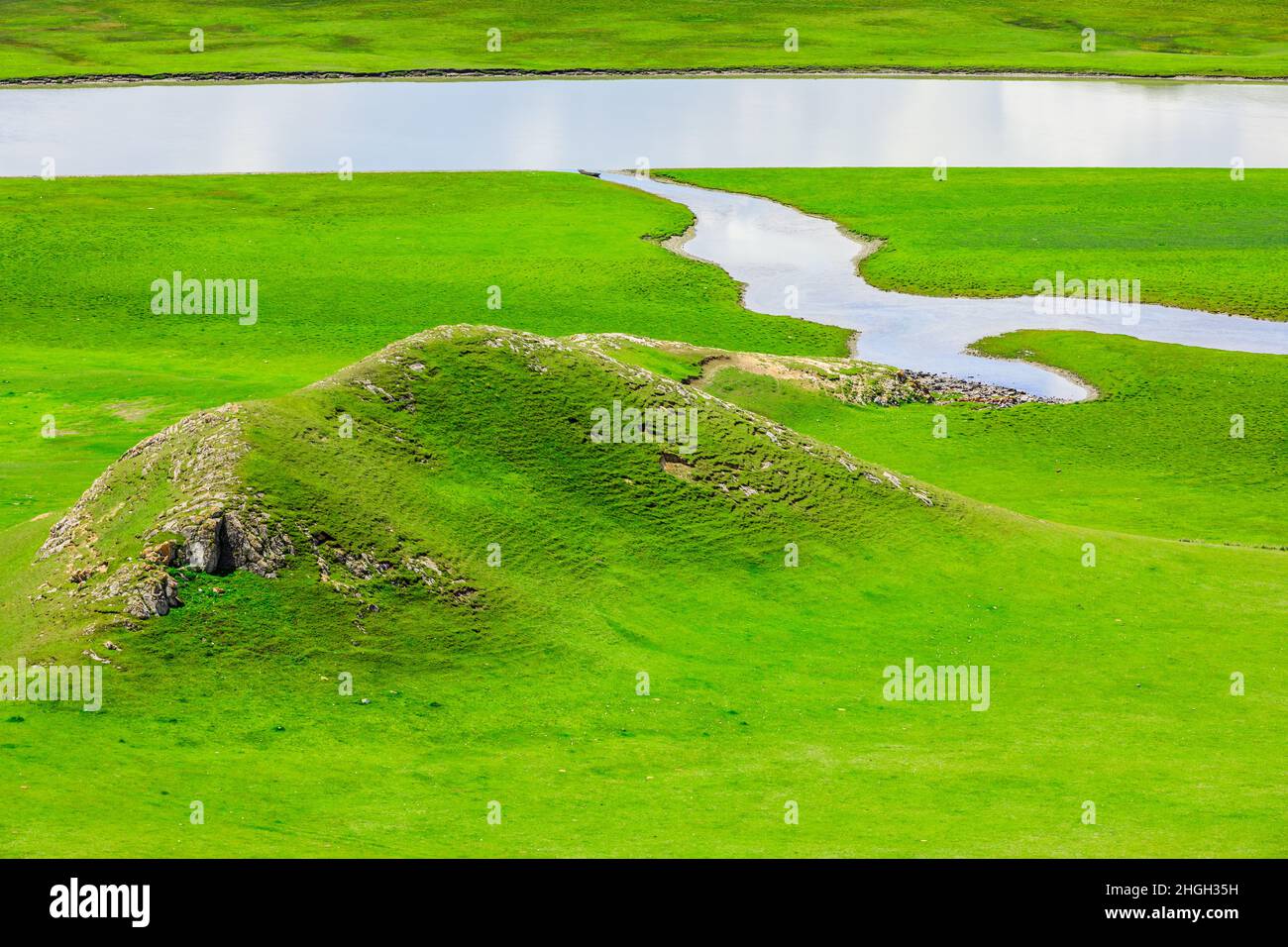 Bayinbuluke grassland natural scenery in Xinjiang,China.Beautiful ...