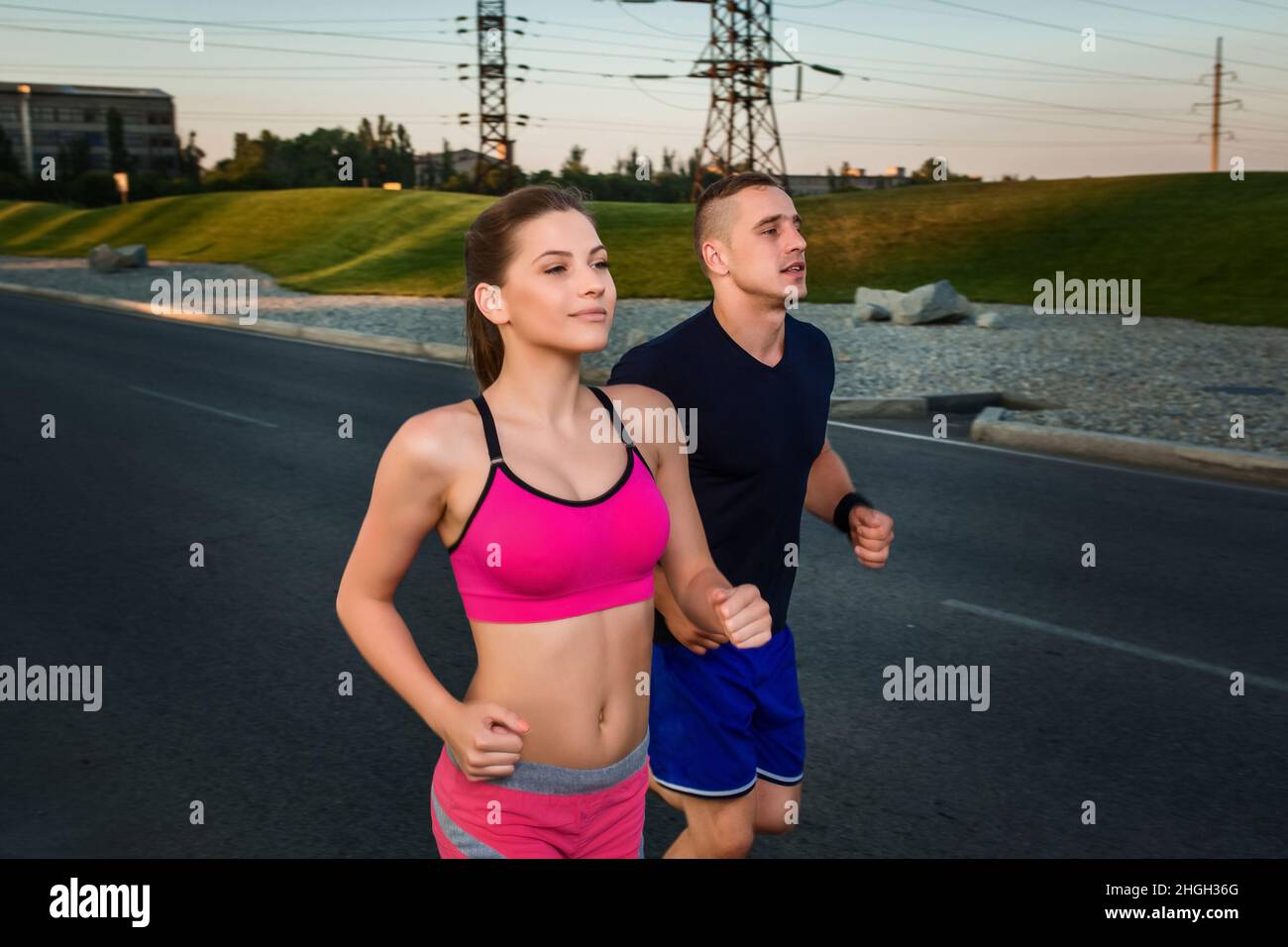 Woman running fast close up hi-res stock photography and images - Alamy