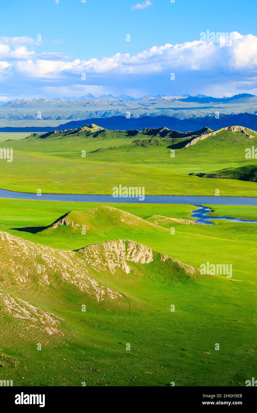 Bayinbuluke grassland natural scenery in Xinjiang,China Stock Photo - Alamy