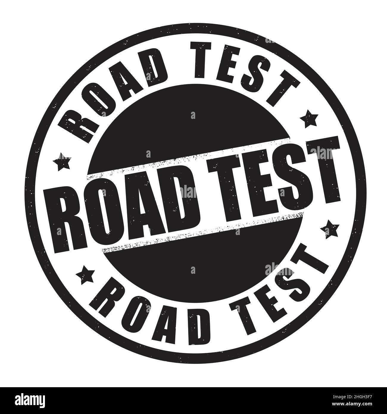 Road test grunge rubber stamp on white background, vector illustration ...