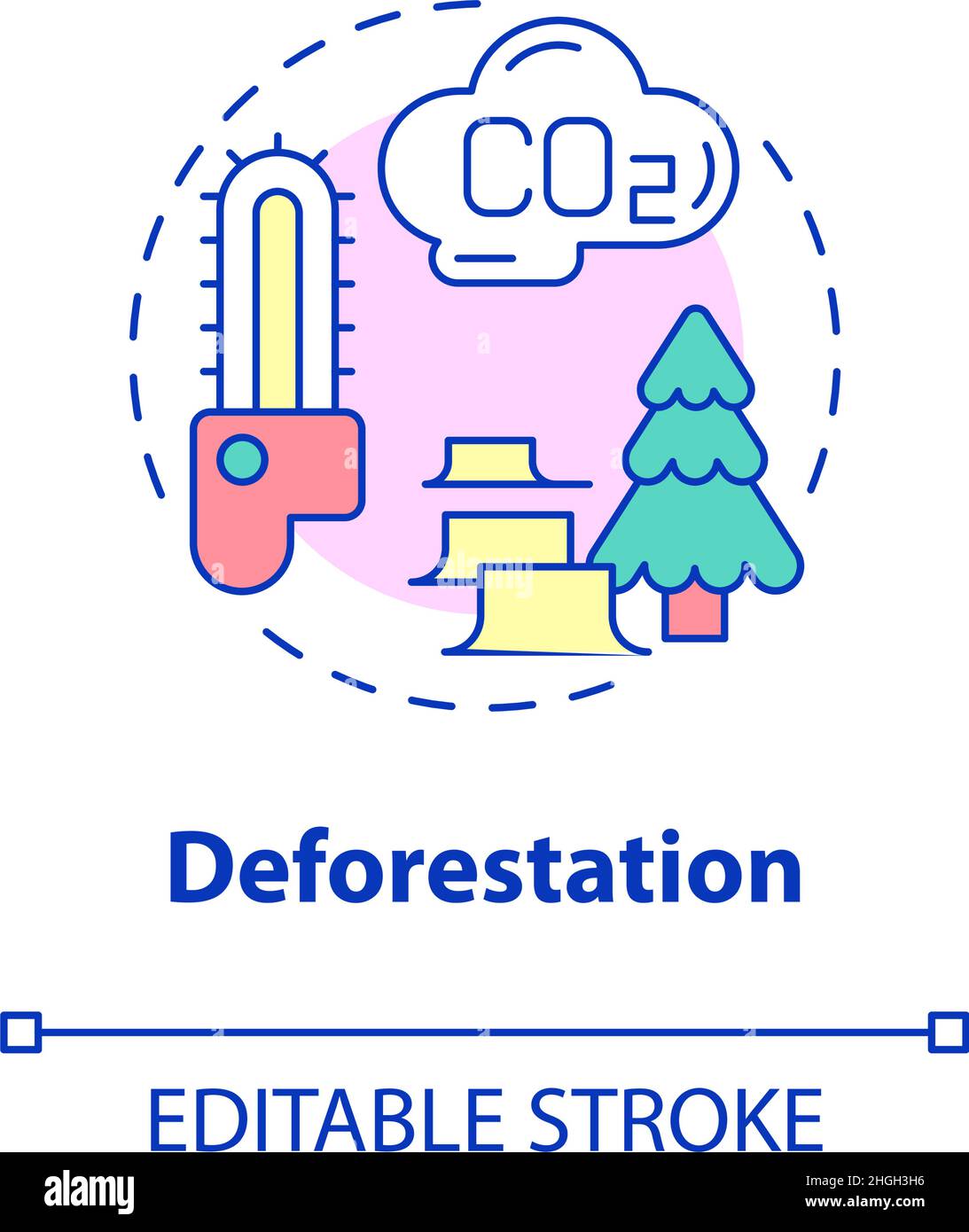 Deforestation concept icon Stock Vector Image & Art - Alamy