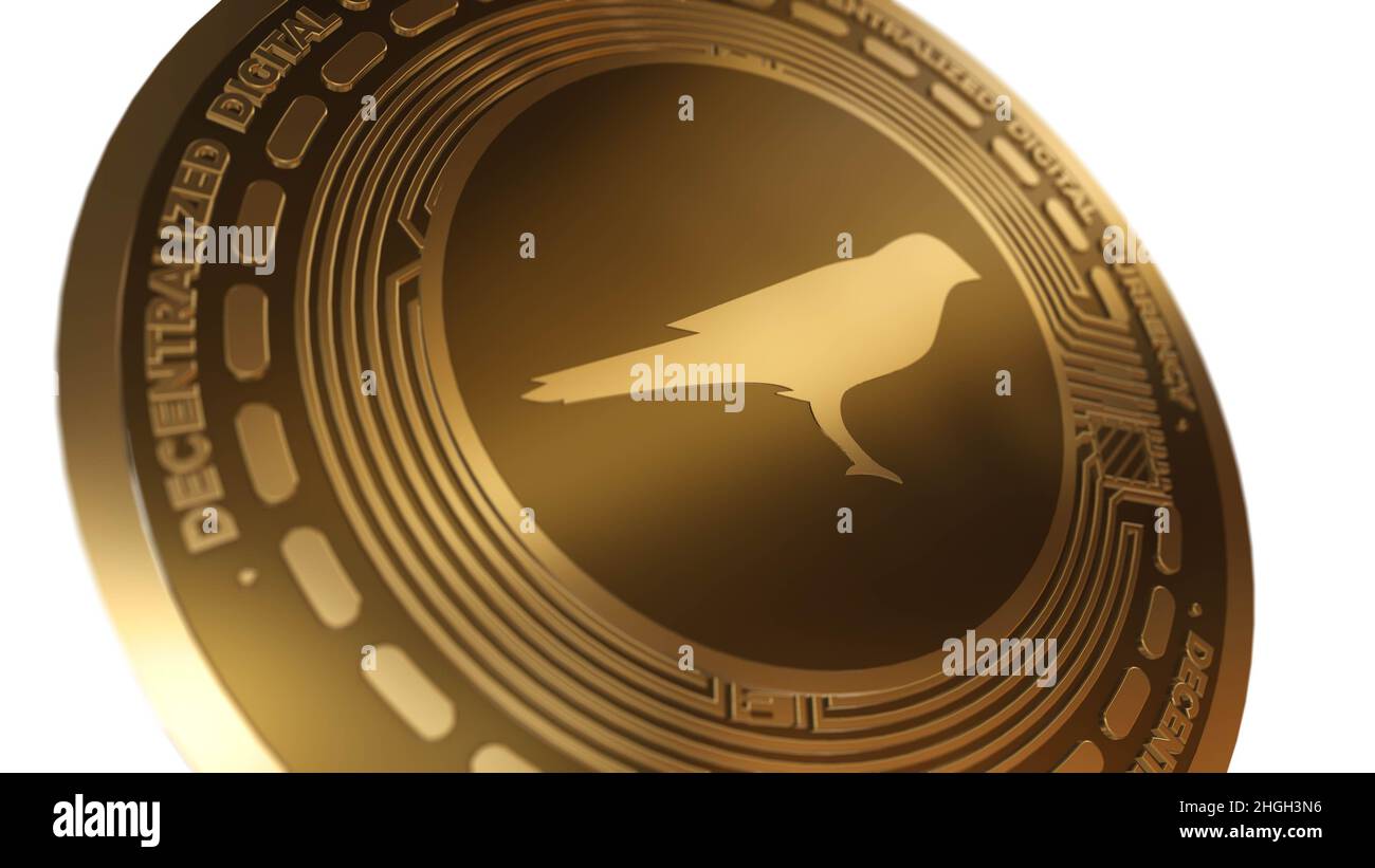 Golden Cryptocurrency of Kusama KSM Sign Isolated on a White Background ...