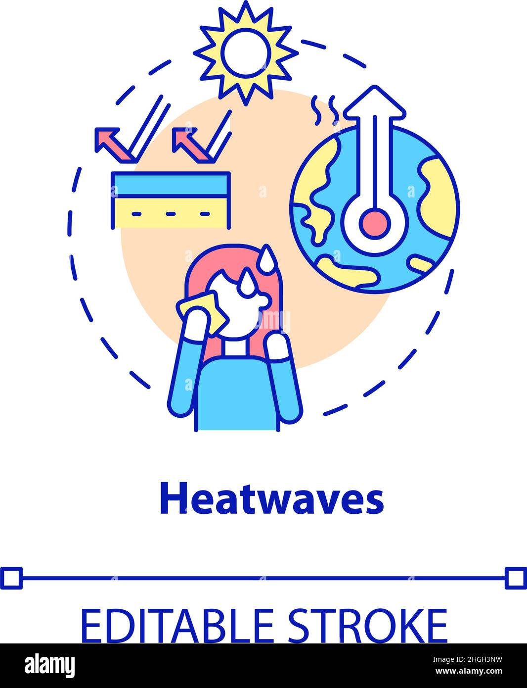 Heatwaves concept icon Stock Vector Image & Art - Alamy