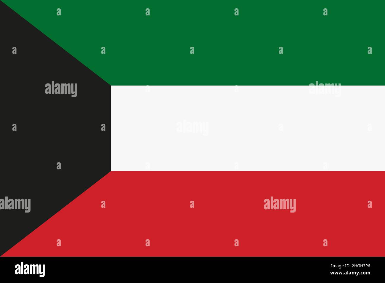 The flag of Kuwait vector icon. Kuwait symbol Stock Vector Image & Art ...