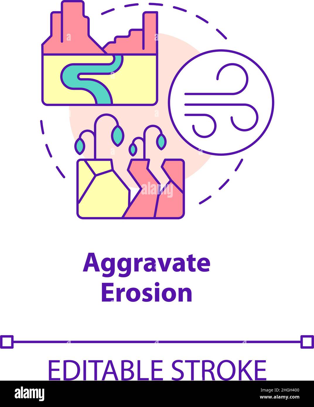 Aggravate erosion concept icon Stock Vector Image & Art - Alamy